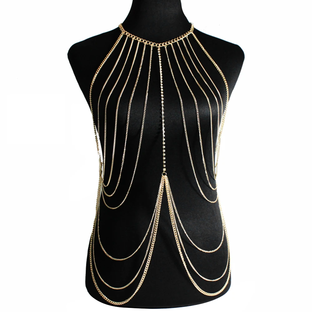 Sexy Jewelry Waist Belly Rock Women Tassel Crossover Harness Bikini ...