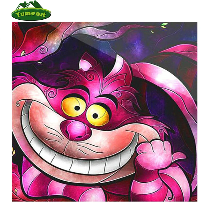 DIY 5d diamond Embroidery crystals diamond Mosaic Picture cartoon cat ...