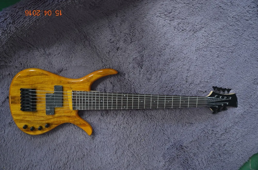 7 string bass guitar Custom bass 7s Bolt on Mahogany body with mapwood ...