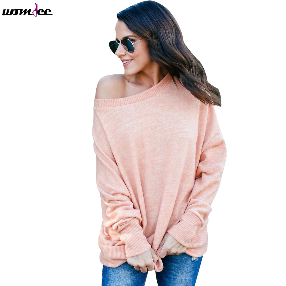 2017 Autumn Winter Basic Women Sweatershirt Round Neckline Solid Colors