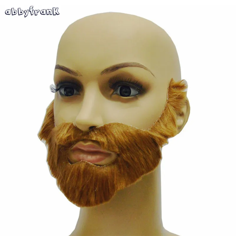 Abbyfrank Big Fake Beards Gray Brown Black Moustache False Beards ...