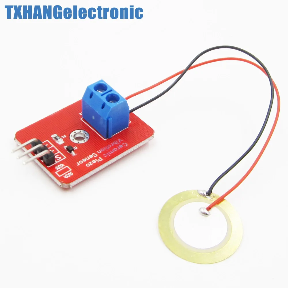 Analog Vibration Sensor Piezoelectricity Ceramic Piezo - Integrated ...