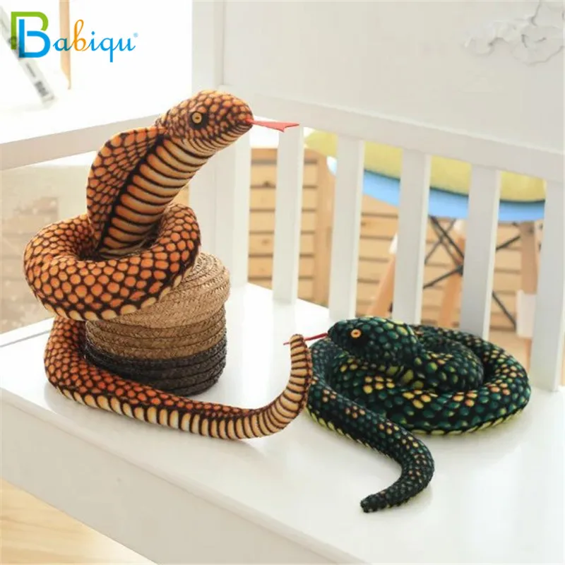 1pc 110/130cm Simulation Cobra And Python Snake Plush Toy Soft Stuffed ...