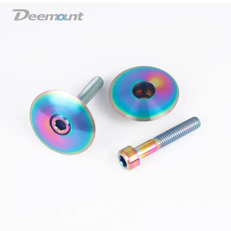 Deemount-Titanium-Cap-W-M6-35mm-Bolt-For-Bicycle-Headset-Stem-Top-Lid ...