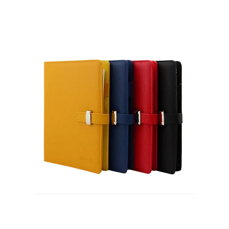 A5-Logo-Name-Customized-Notebook-Spiral-Binder-Metal-Hasp-Red-Journal ...