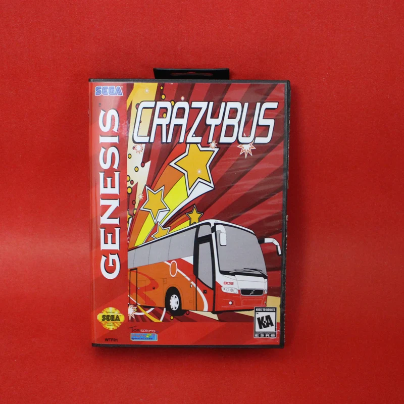 Crazy Bus 16 bit MD Game Card For Sega Genesis Mega Drive With Retail ...