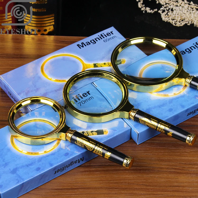 2019 High Quality 4 Sizes Handheld Magnifier Magnifying Glass Loupe 