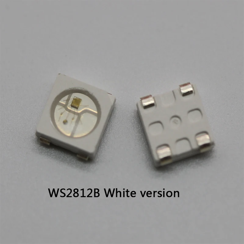 10~1000pcs WS2812B (4pins) LED Chip 5050 RGB SMD White version WS2812 ...