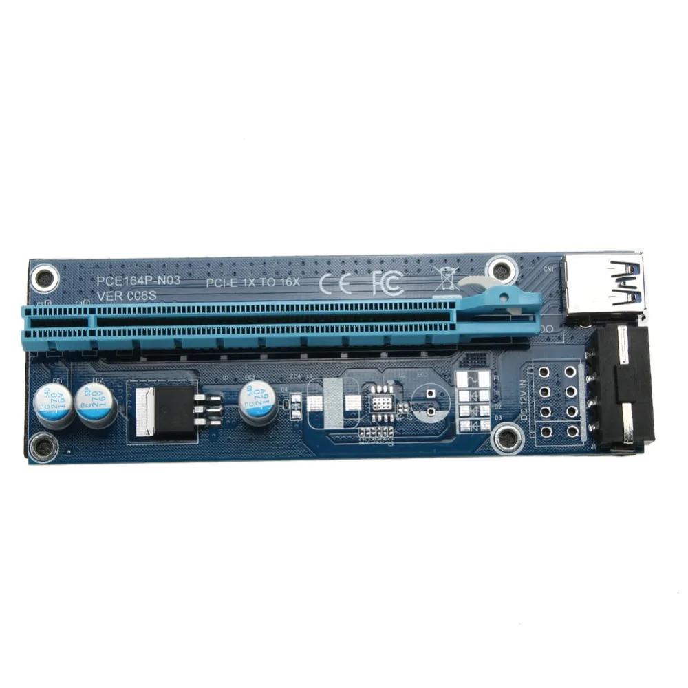 30/60CM Riser Board PCIe PCI E PCI Express Riser Card 1x to 16x USB 3.0 ...