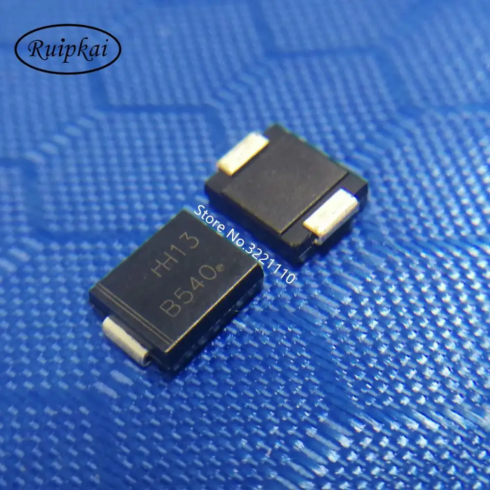20 개 SS54 MBRS540 SMC/DO 214AB SR540 SK54 마킹: B540 5A 40 볼트 표면 마운트 쇼트 키 ...