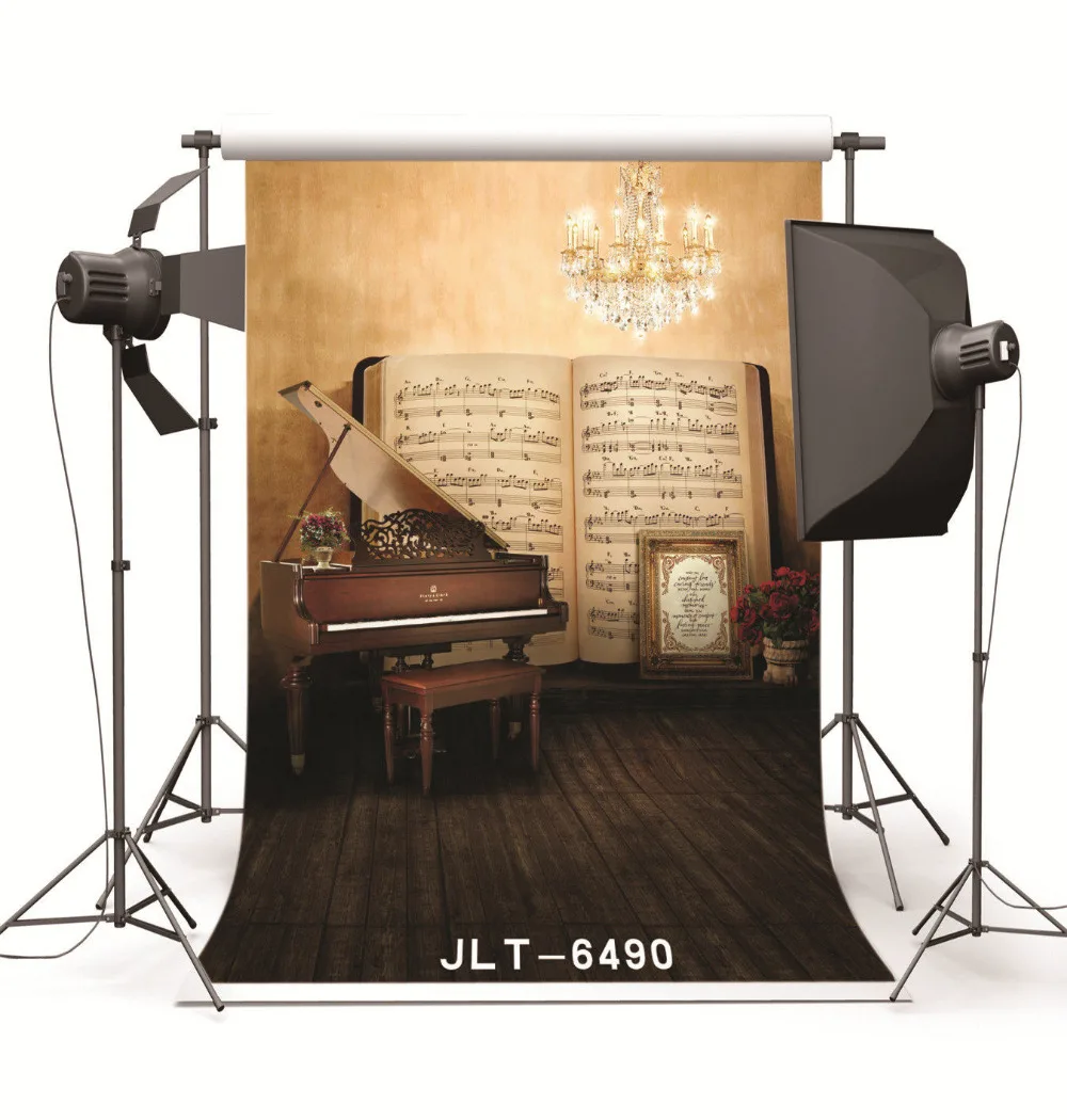 Vintage Room Piano Droplight Vinyl Backgrounds for Photography Computer ...