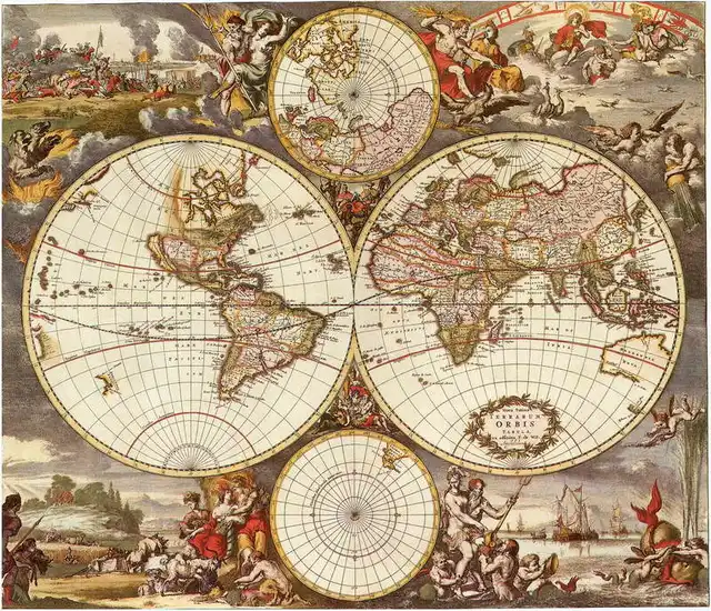 10x10FT Before Christ Bibles Life Antique World Map Custom Photo ...