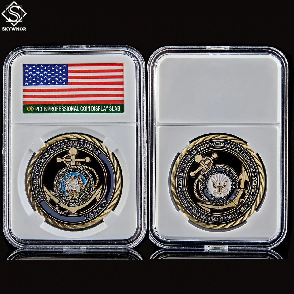 USA Challenge Coin Value Navy Emblem Core Token Hollow Coin Medal of ...