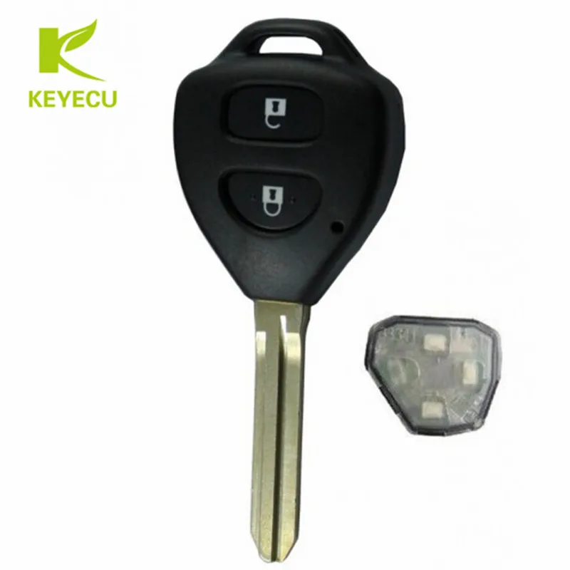 Keyecu New Uncut Remote Key Fob 2 Button 315mhz 4d67 Chip For Toyota ...