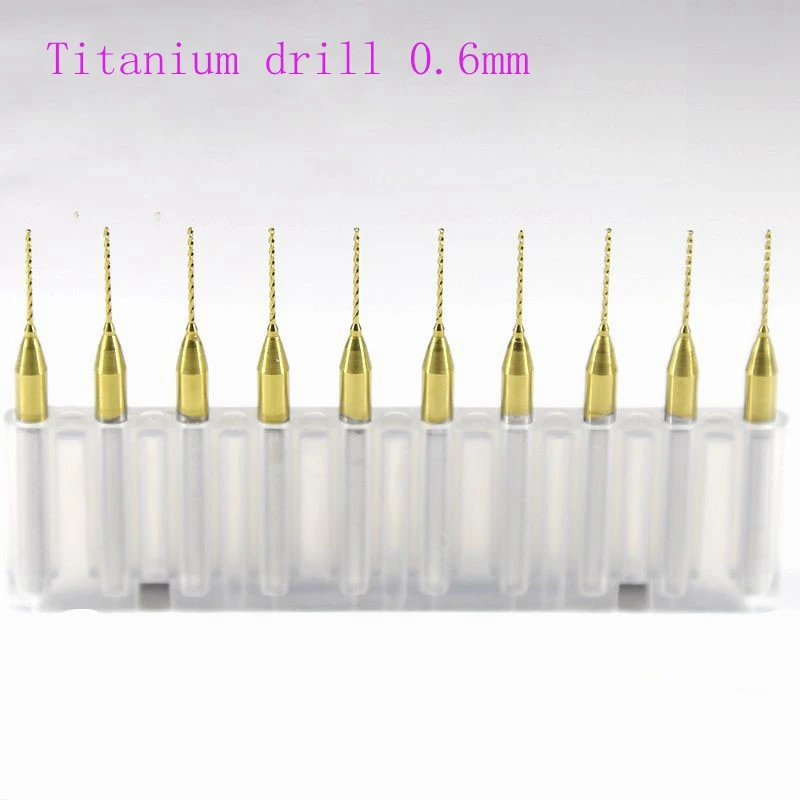 10 Pcs Titanium Carbide Coating 3.175 Mm 0.6 Mm * Cnc Milling Machine ...