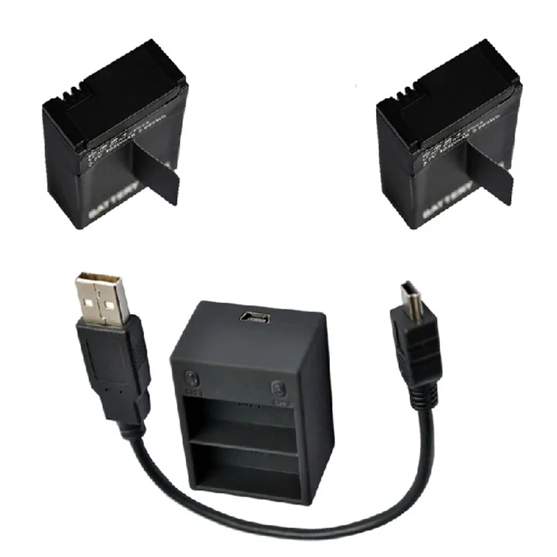 2PCS Gopro Go Pro Hero 3+ 3 Digital Batteries Battery Bateria With Dual ...