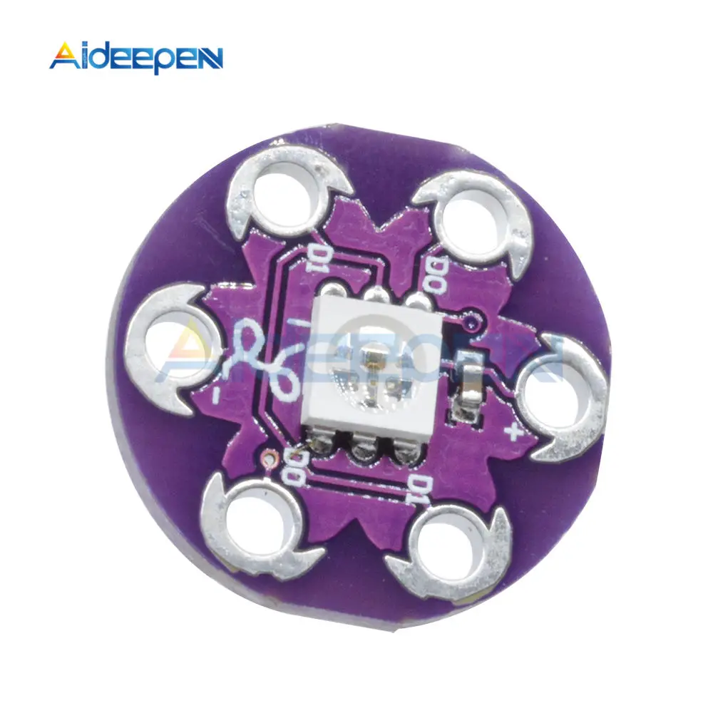 10pcs lilypad pixel placa ws2812 módulo lilypad módulo led para arduino ...