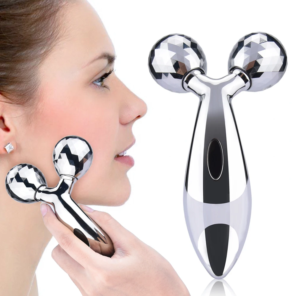 3D Roller Massager 360 Rotate Silver Thin Face Full Body Shape Lifting 3D Roller Massager 360 Rotate Silver Thin Face Full Body Shape Lifting