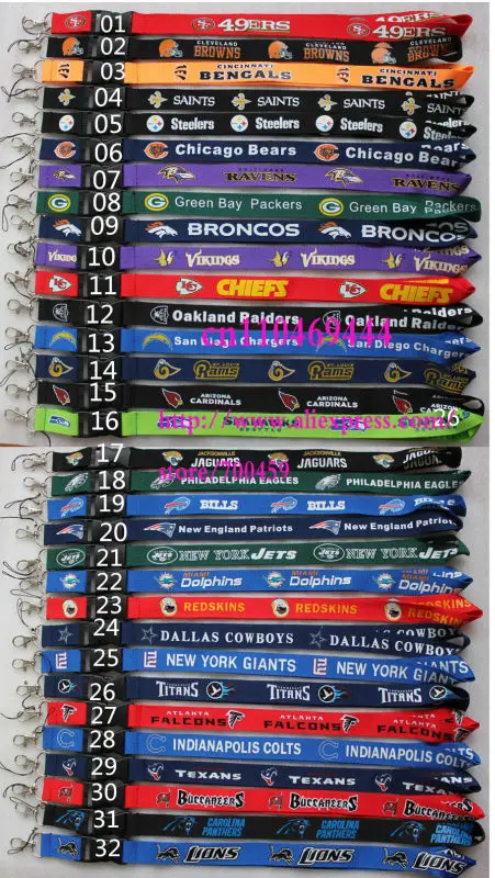 wholesale 3000 pcs 32 design Football Super Players Lanyard/ cell phone ...