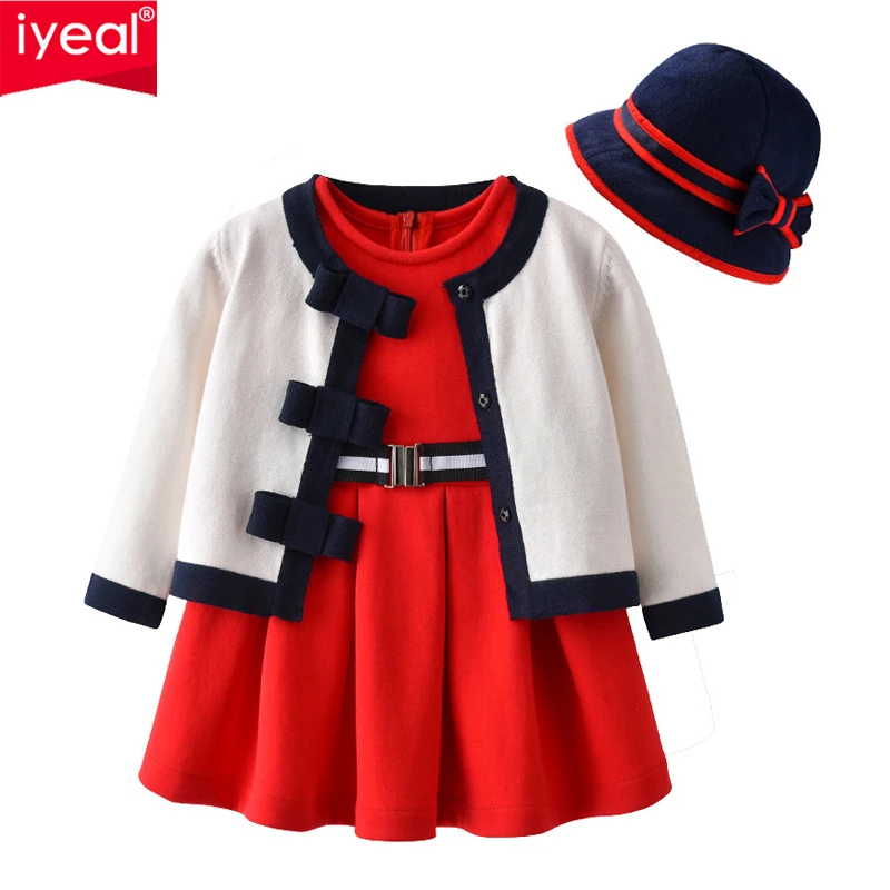 IYEAL Baby Girls' Dress Sets 3 Pieces Set Birthday Party Dresses ...