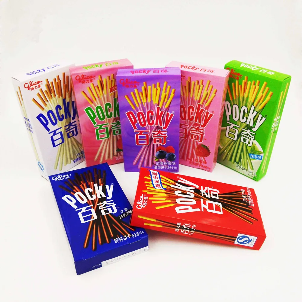 7 sabores/pack 385g Japão Importou Alimentos Pocky Chocolate Lanche ...
