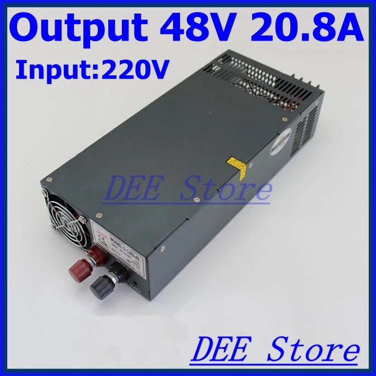Led driver 1000W 48V(0 52.8V) 20A Single Output ac 220v to dc 48v ...