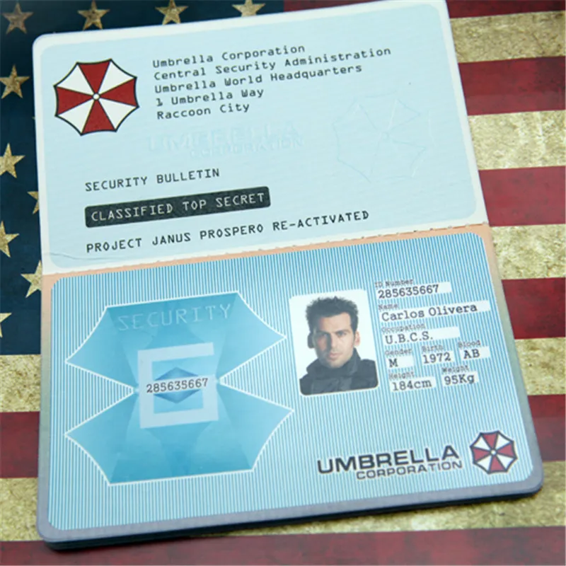 New-RACCOON-CITY-Dep-Cosplay-Umbrella-Corporation-Permit-Passport-Game ...