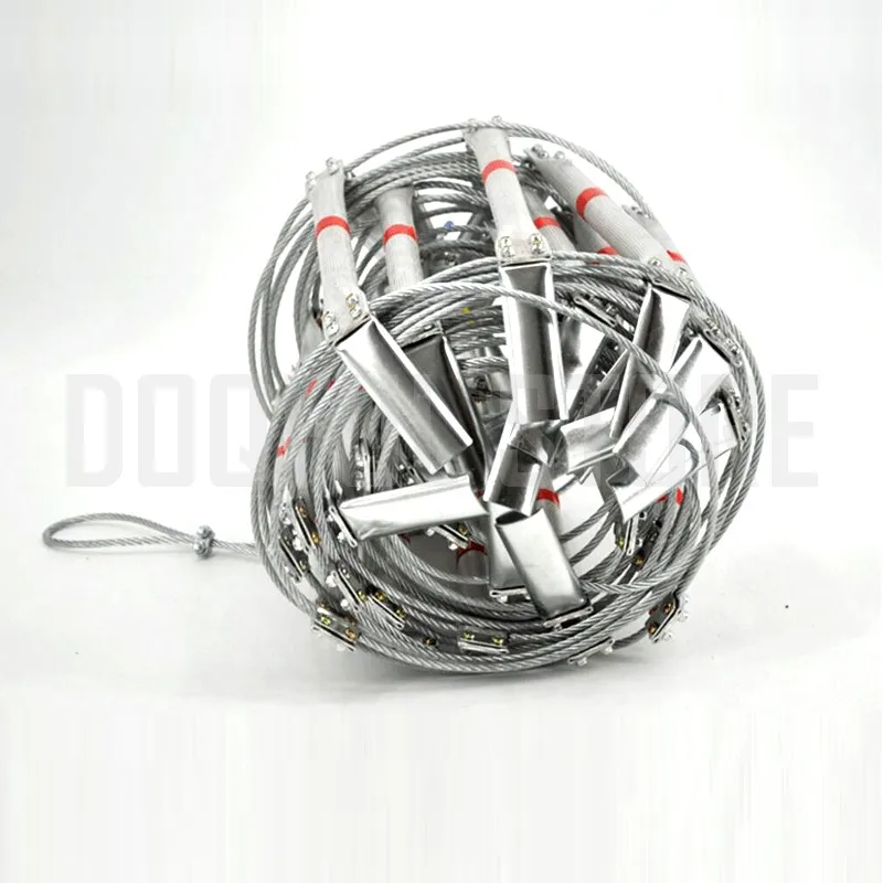 66FT Fire Escape Ladder 20M Folding Steel Wire Rope Ladders Aluminum ...