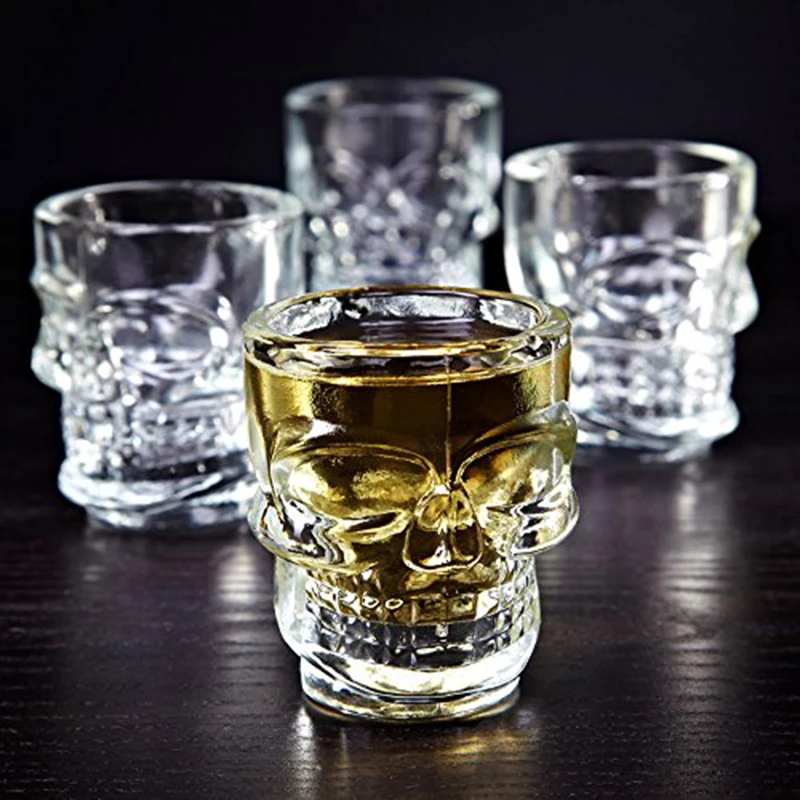 Skull Shaped Shot Glasses Set