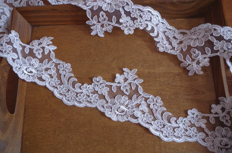 elegant lace trim, bridal trim lace 1 yard -in Lace from Home & Garden ...