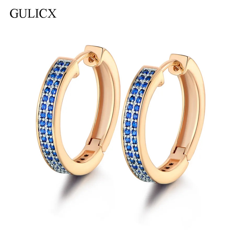 GULICX Brand New Fashion Gold color Circle Hoop Earring for Women Round ...
