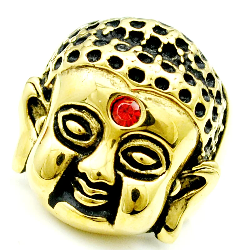 Online Buy Wholesale gold buddha ring from China gold buddha ring ...