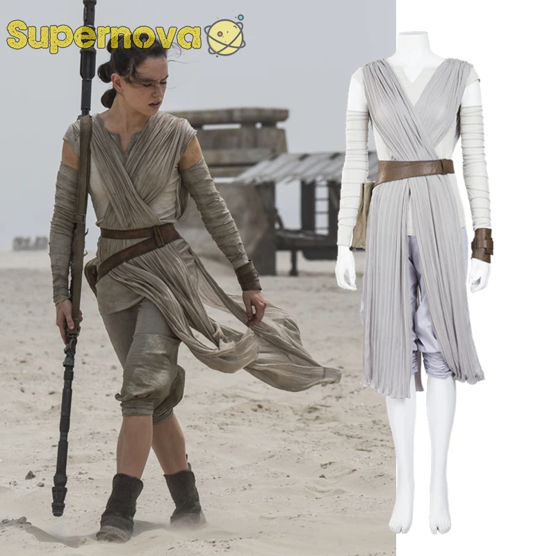 Supernova Star Wars Rey Costume Cosplay Star Wars 7 The Force Awakens ...