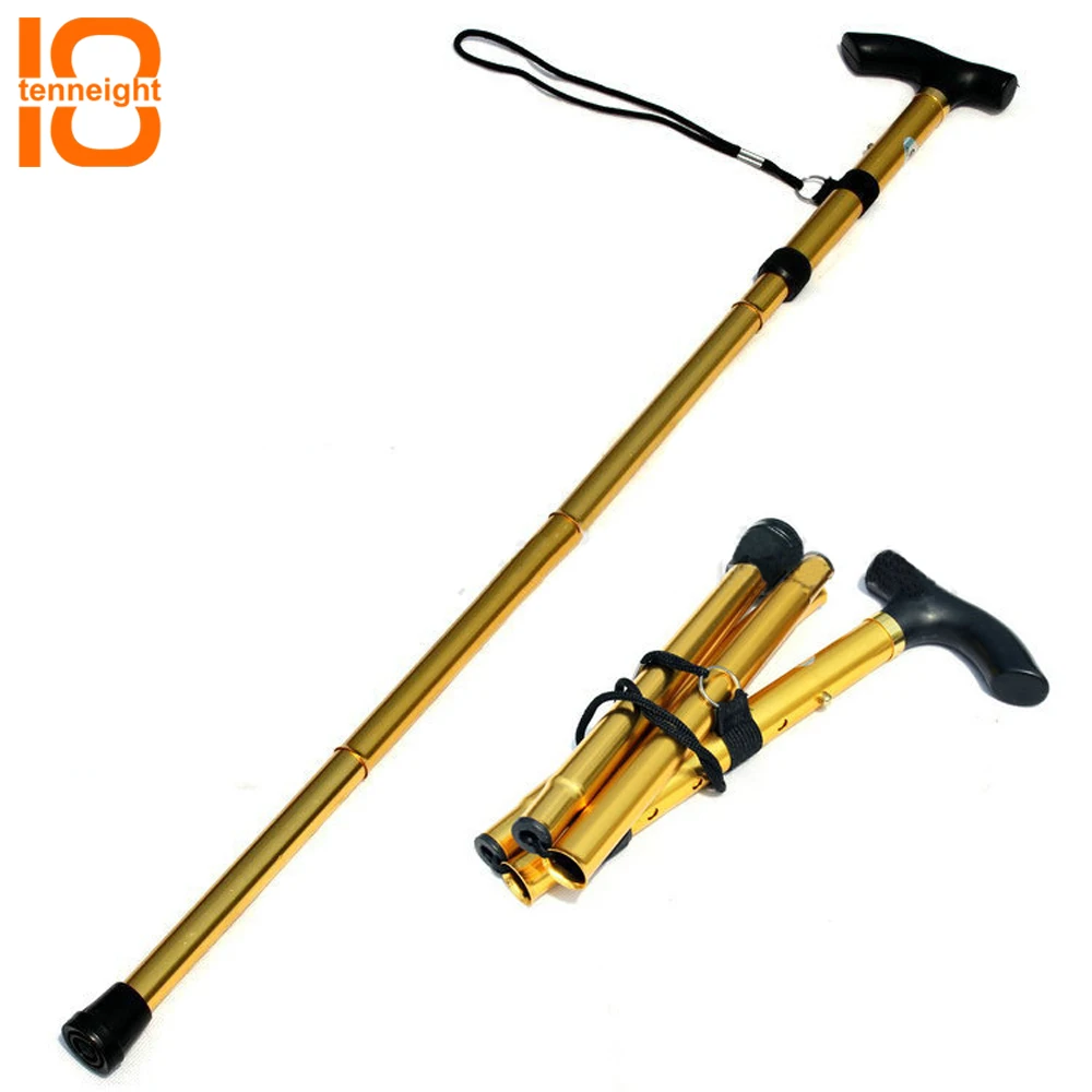 TENNEIGHT Aluminum alloy Ultralight folding cane four section ...