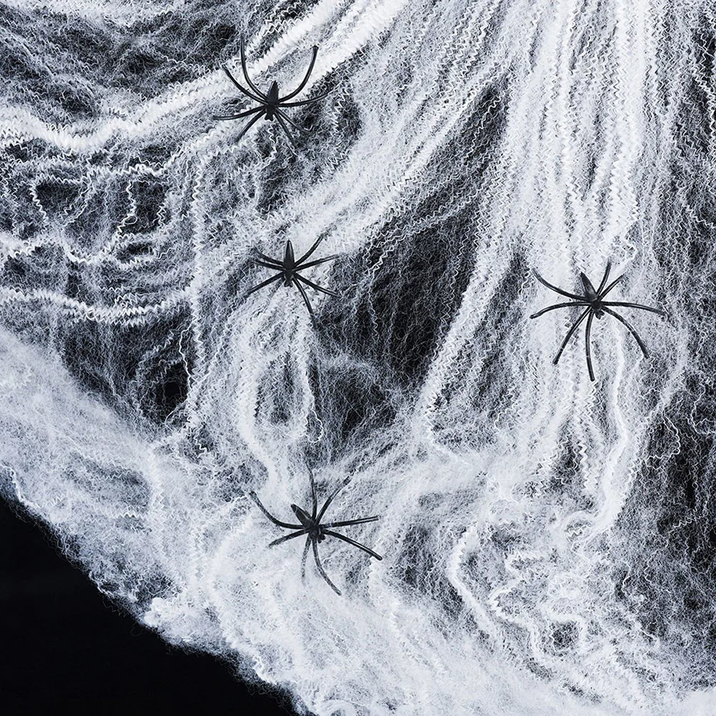 Aliexpress.com : Buy 60g/100g Cotton Fake Spider Web and 4 Spiders ...