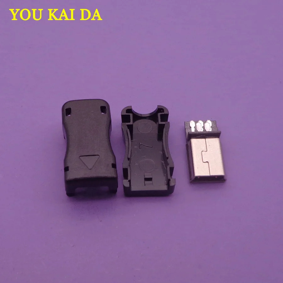 50pcs/lot DIY USB 5P 5Pin Plug OTG Mini B USB 5Pin 3 in 1 for micro ...