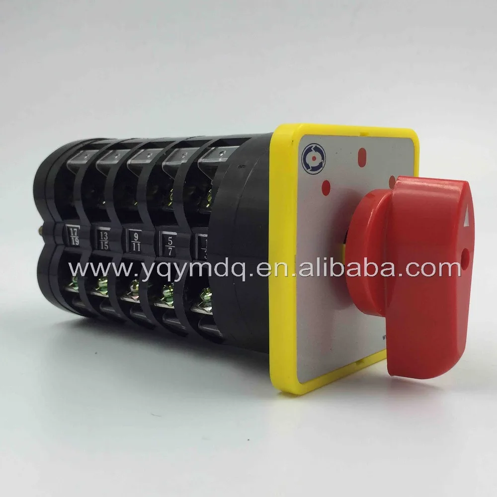 Rotary switch 3 postion 550V 16A 5 poles red dot LW5 16/5 main ...