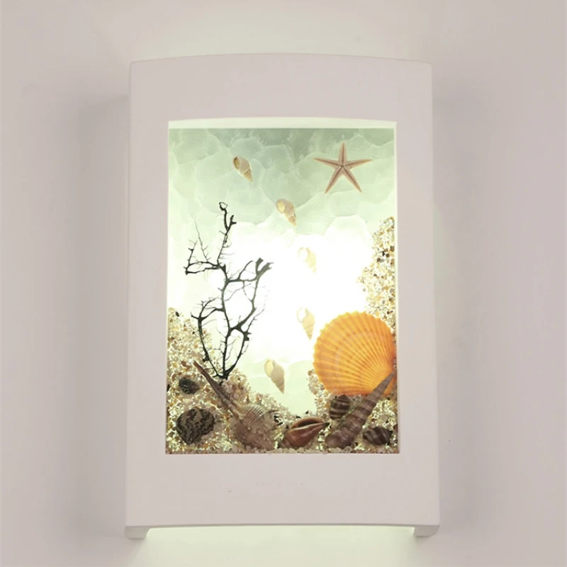 Modern Simple Clock Shell LED Wall Lamps Corridor Aisle Light living ...