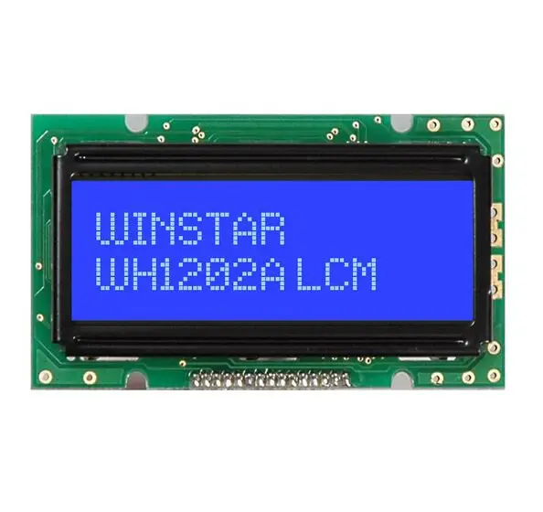 WH1202A model 12x 2 is a 12 character by 2 line small LCD display ...
