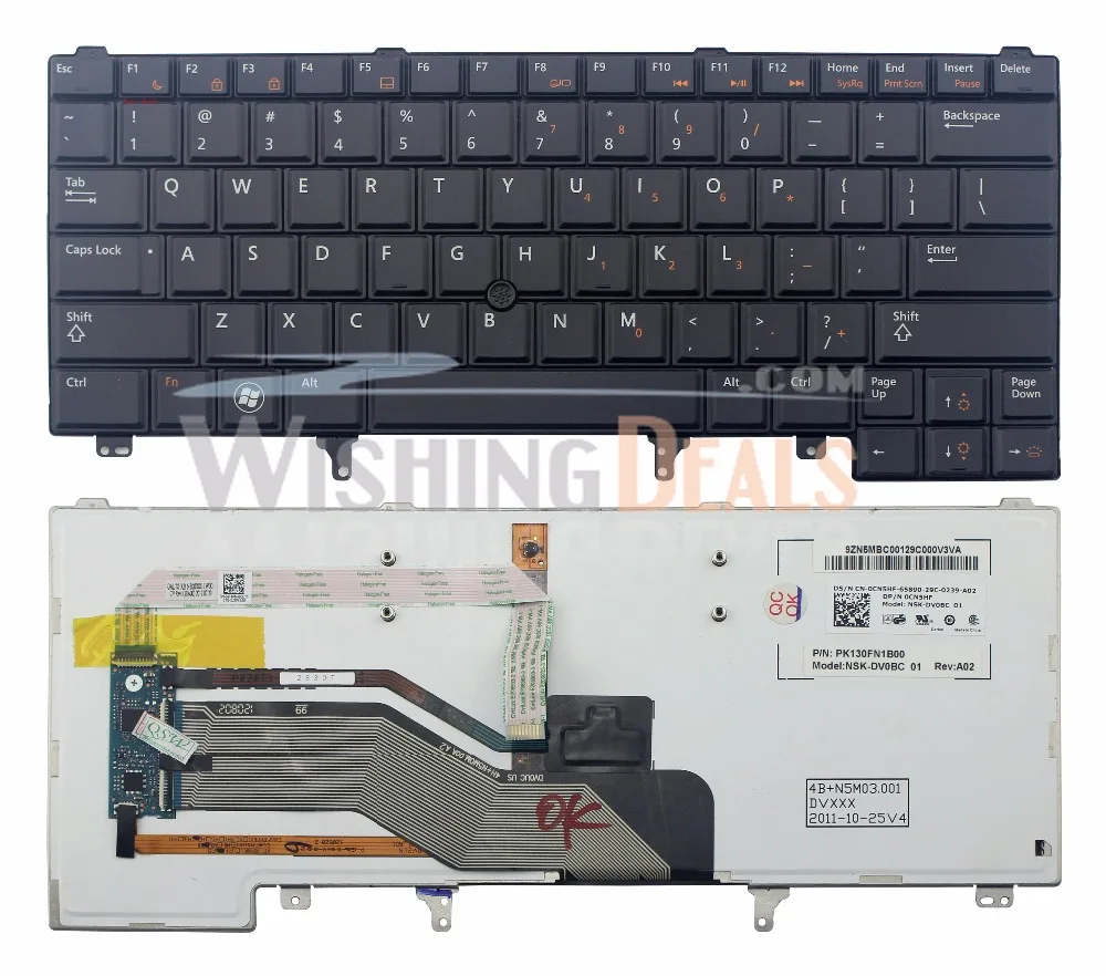 Renew US Black Backlit Keyboard for Dell Latitude E5420 E5420M E6220 ...
