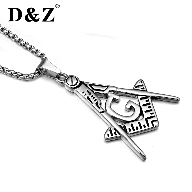 D & Z Gros Or Couleur Livraison Mason Franc Maçonnerie Collier 316L ...