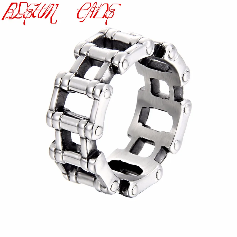 Punk Stainless Steel Motorcycle Chain Bicycle Chain Ring Motor Biker ...