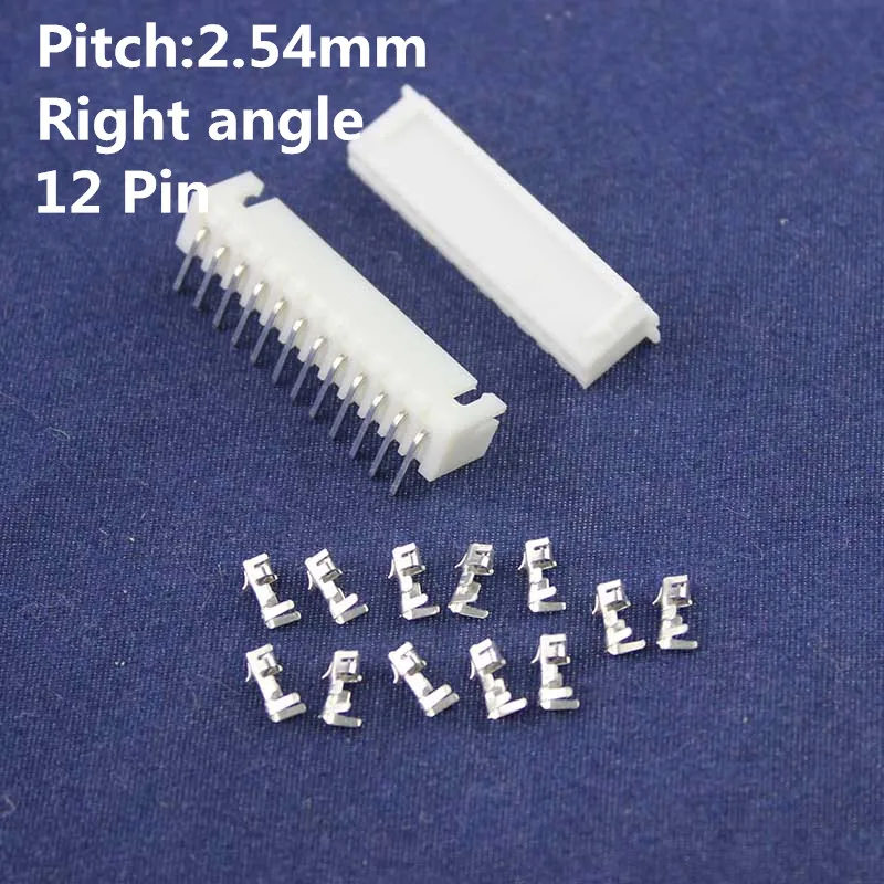 20 sets 12pin Right angle 2.54mm Pitch Terminal / Housing / Pin Header ...