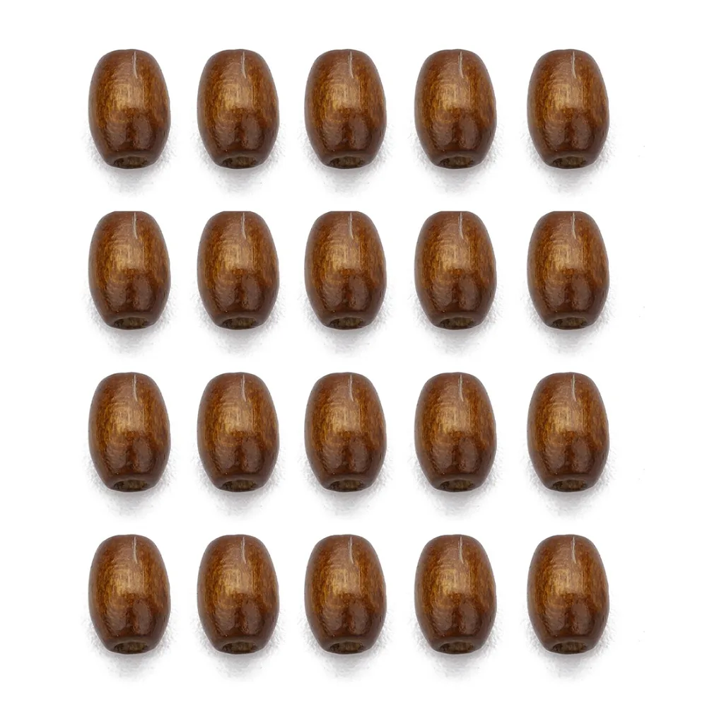 Grosir 500Pc Natural Manik manik Kayu Barel Coklat Manik manik Longgar ...