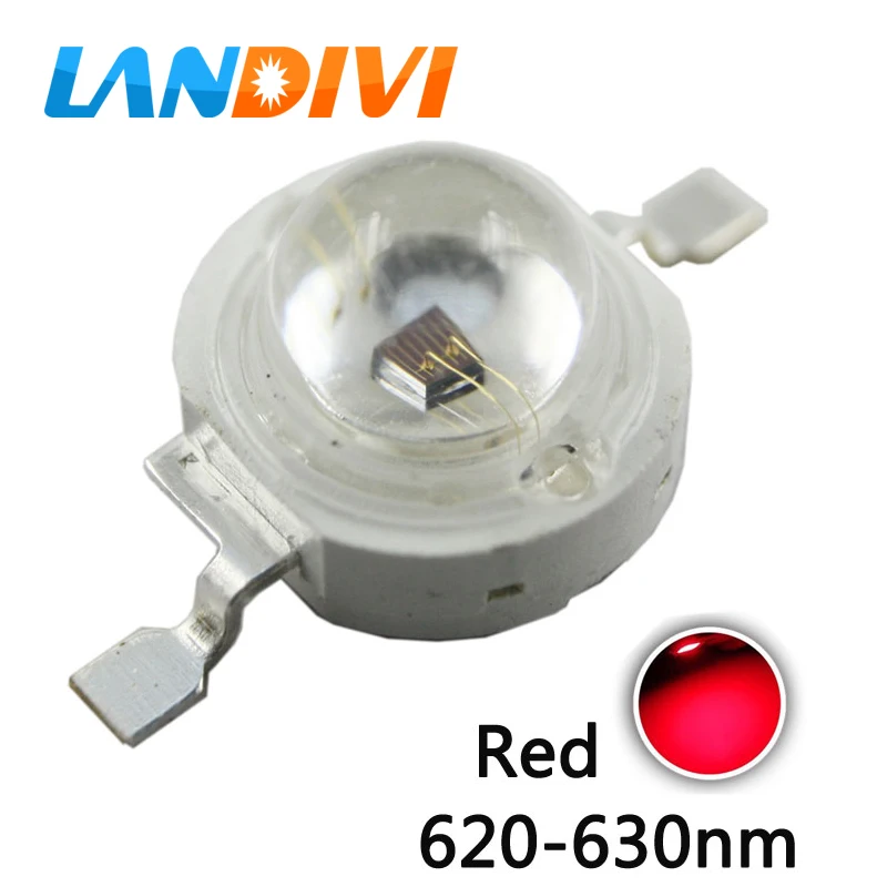 3w led diode red 50pcs 620 630nm 3w high power LED chip led light for ...
