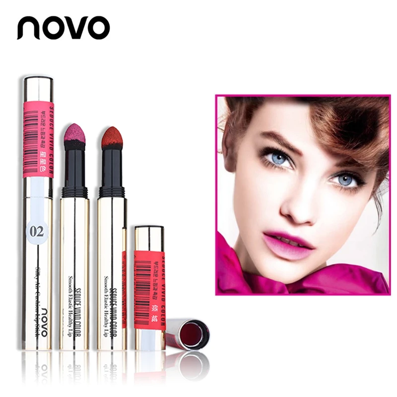 NOVO Lipstick Sexy Silky Powder Cream Air Cushion Lip Stick Long ...