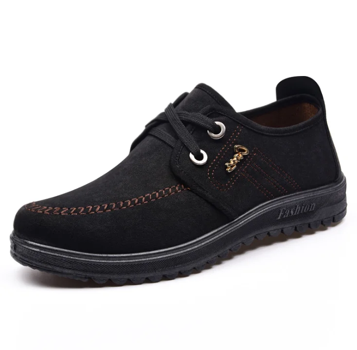 Дышащая мужская парусиновая обувь на плоской подошве Удобная весенне ...