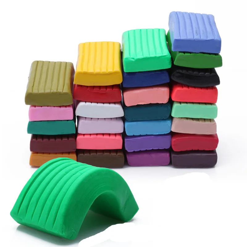 24 Colors Diy Handmade Clay Mud Polymer Clay Modeling Clay Block ...
