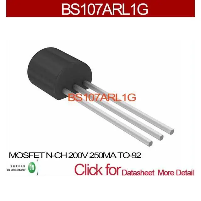 BS107ARL1G mosfet n ch 200 ボルト 250ma to 92 BS107ARL半導体107a bs107a 107AR ...