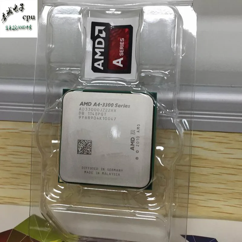 AMD APU A4 3300 A4 3300 CPU processor Dual core FM1 2.5GHz 1MB 65W ...